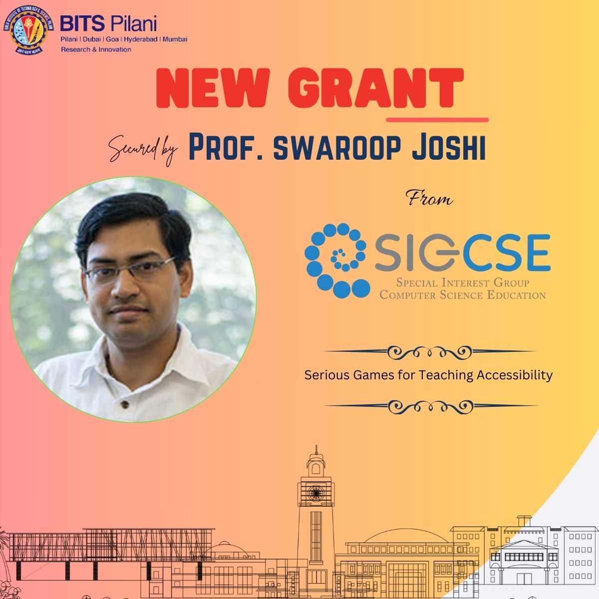 Received ACM SIGCSE Special Projects Grant | Swaroop Joshi